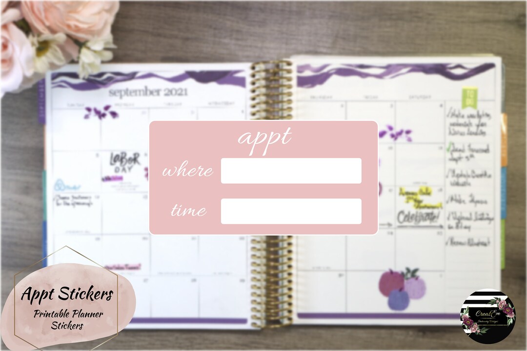 Appointment Planner Stickers, Printable, Cute Stickers (digital ...