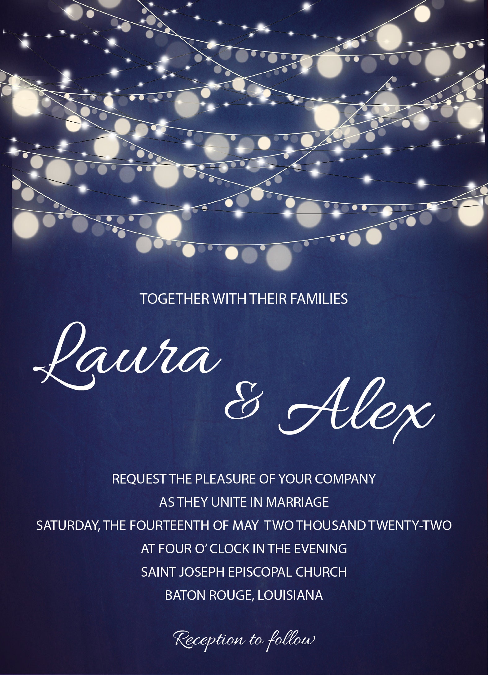 Stringlights Wedding Invitation Printable! - Etsy
