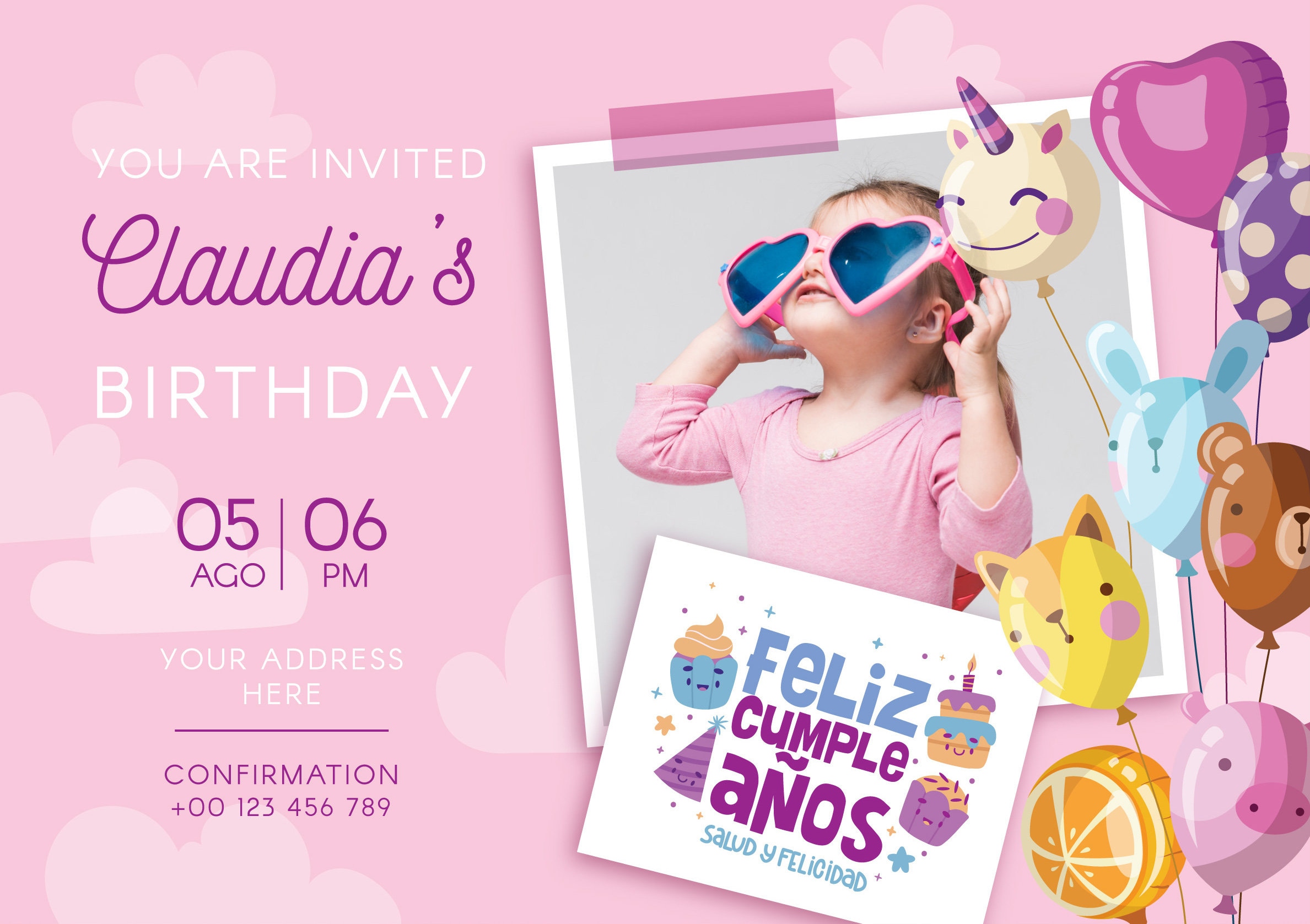 Birthday Invitation | Birthday Invitation Printable | Digital Birthday ...