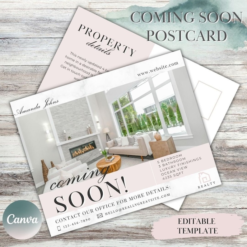 Real Estate Coming Soon Flyer, Real Estate Marketing, Canva Template ...