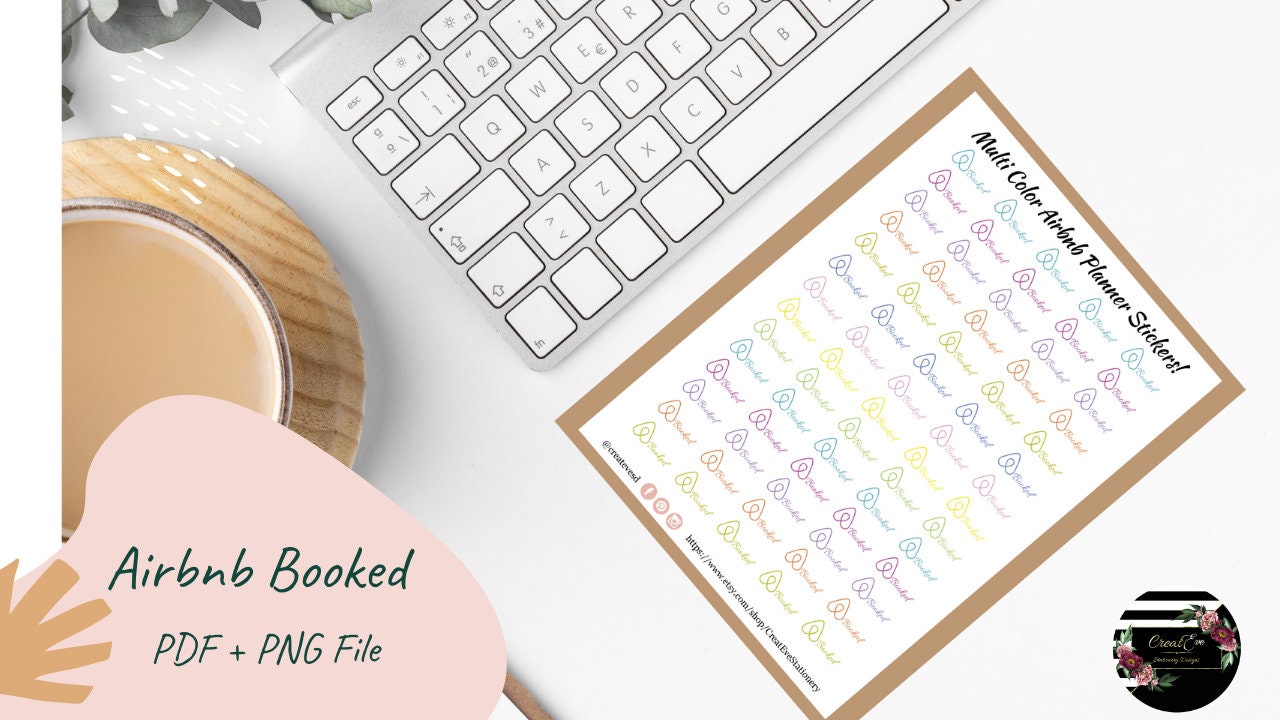 Airbnb Stickers for Planner Printable Planner Stickers, Bullet Journal ...
