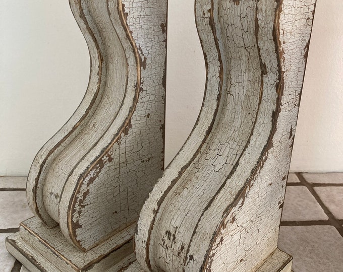 Pair of Corbels, Vintage Corbels, Shabby Chic Corbels, Farmhouse ...
