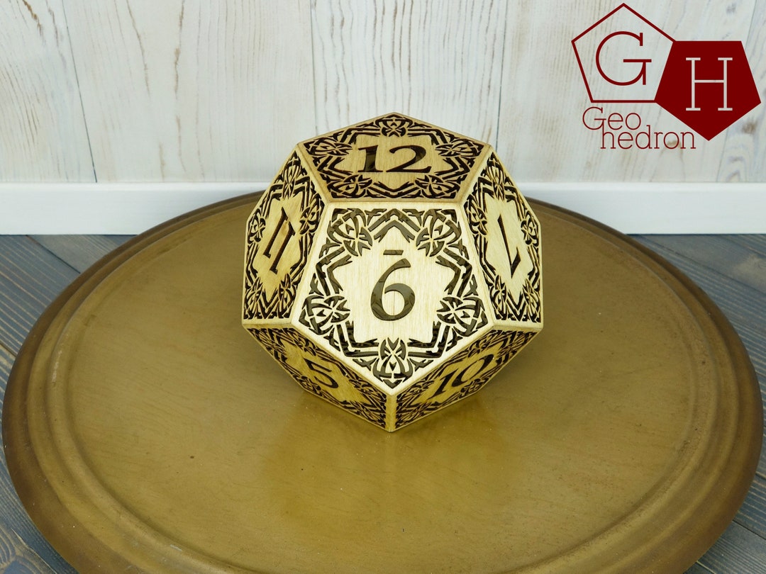 12 Sided Dice Sculpture Wooden 12D Model Gaming Decoration - Etsy