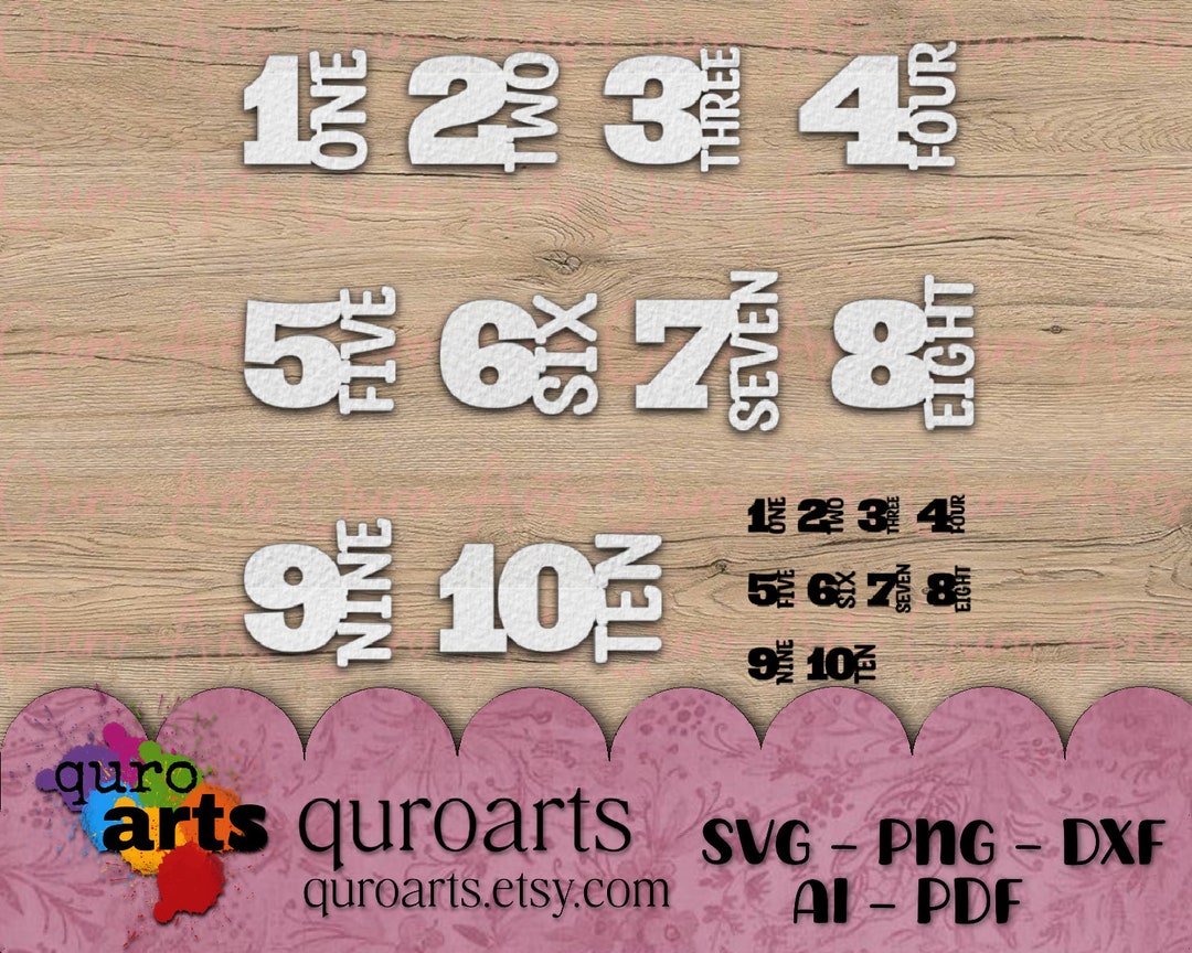 SVG Bundle, Number SVG, Numbers Clipart, Numbers for Cut Dies, Numbers ...