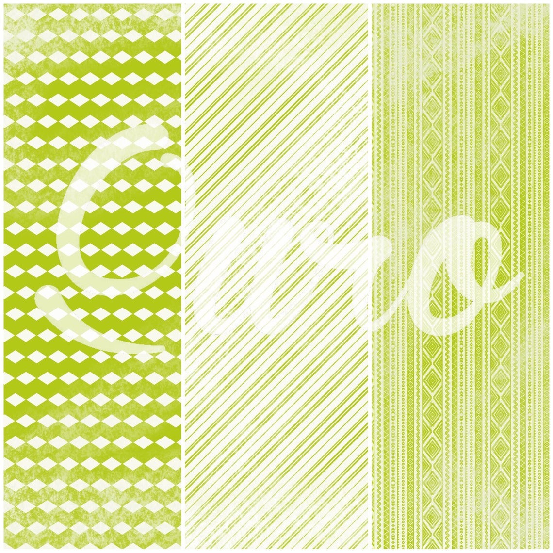 Digital Paper, Scrapbook Digital Paper, Green Themed Digital Paper - Etsy