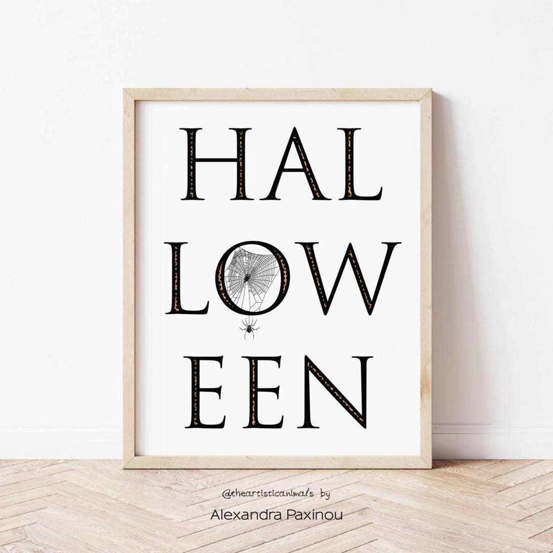 Halloween Printable Sign, Halloween Typography, Halloween Printable ...