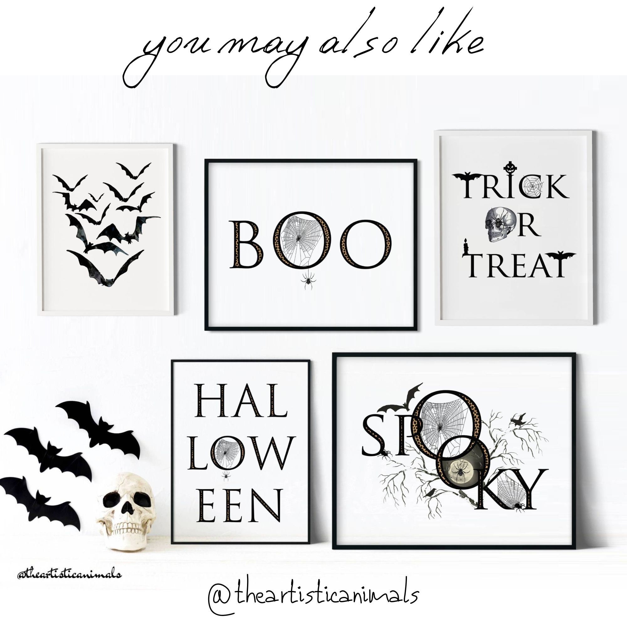 Halloween Printable Sign Halloween Typography Halloween - Etsy