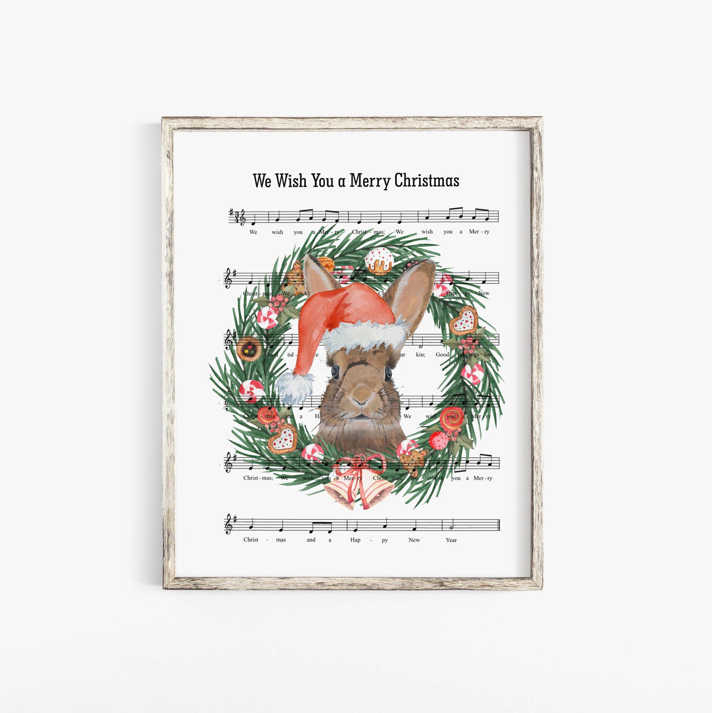 We Wish You a Merry Christmas Printable Sheet Music Art - Etsy
