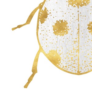 White and Gold Wall Art Gold Lady Bug Decor Insect Print - Etsy