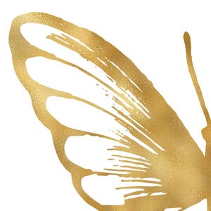 Gold Butterfly Wall Art Set of 3 Piece, Animal Triptych Art, Abstract ...