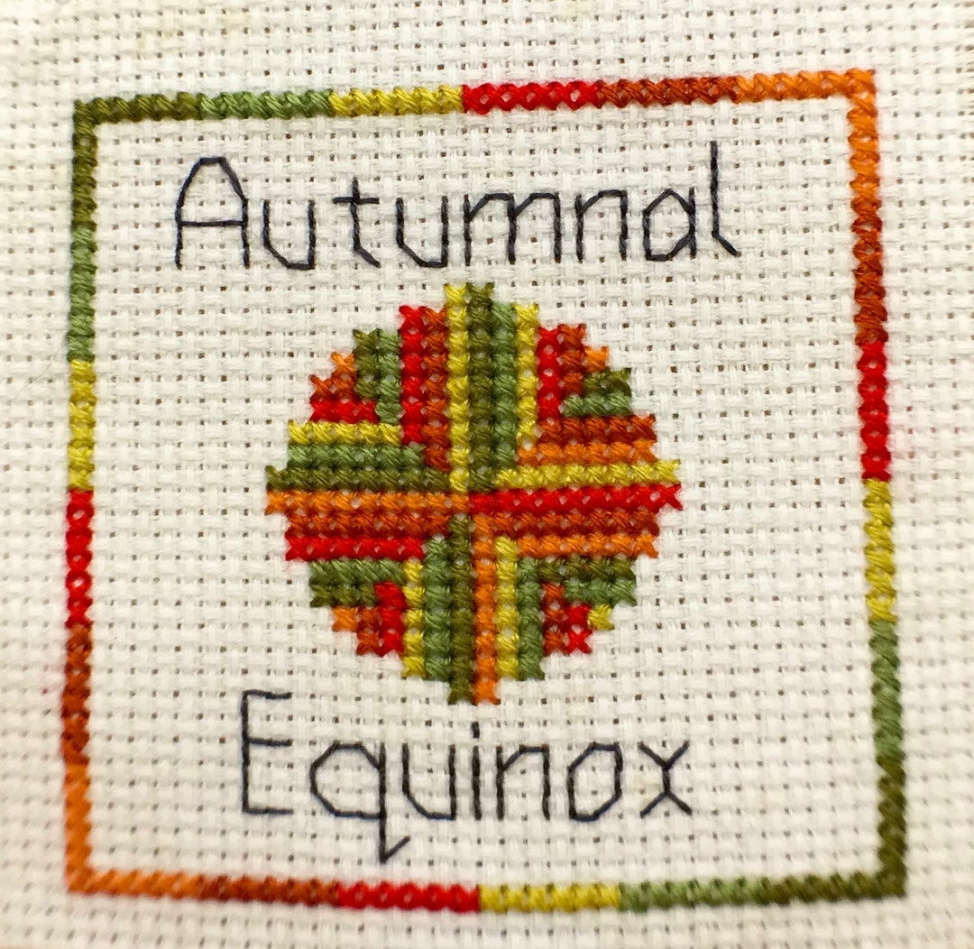 Autumnal Equinox Cross Stitch Pattern. PDF Downloadable - Etsy