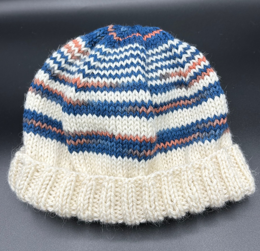 White 'chill Out' Hat - Knitting Pattern - Adult Sized - Winter ...