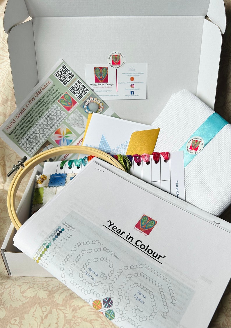 Year in Colour Counted Stitch Full Kit. Year Temperature Record. Craft ...