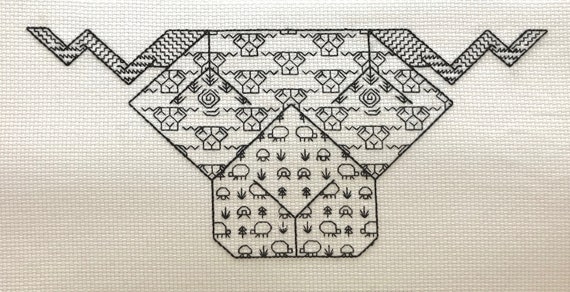 Crazy Ram Blackwork Embroidery Pattern PDF Downloadable - Etsy