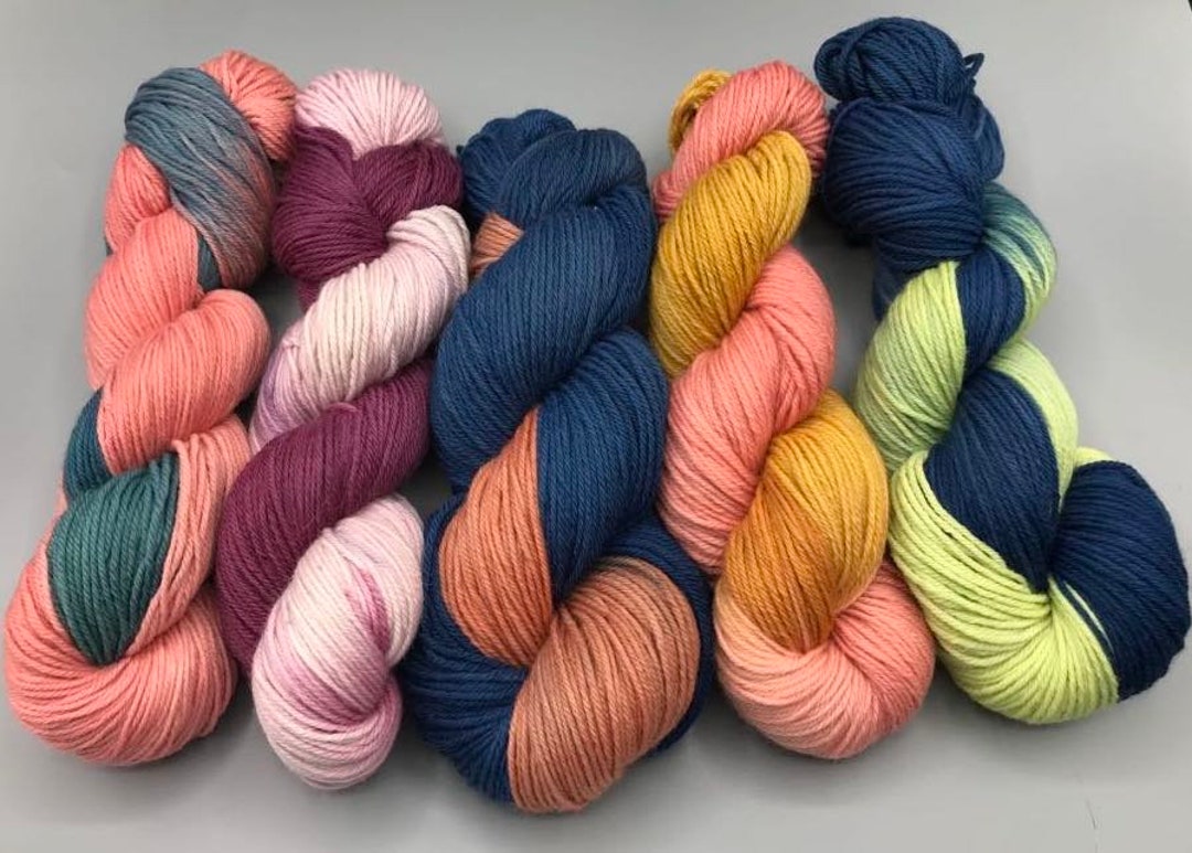 Natural Hand Dyed 100% Polwarth Wool DK Weight Yarn Skein - Etsy