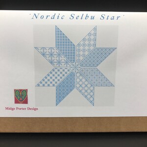 Nordic Selbu Star - Blackwork Embroidery Design. 3 OPTIONS: Chart/ Kit ...