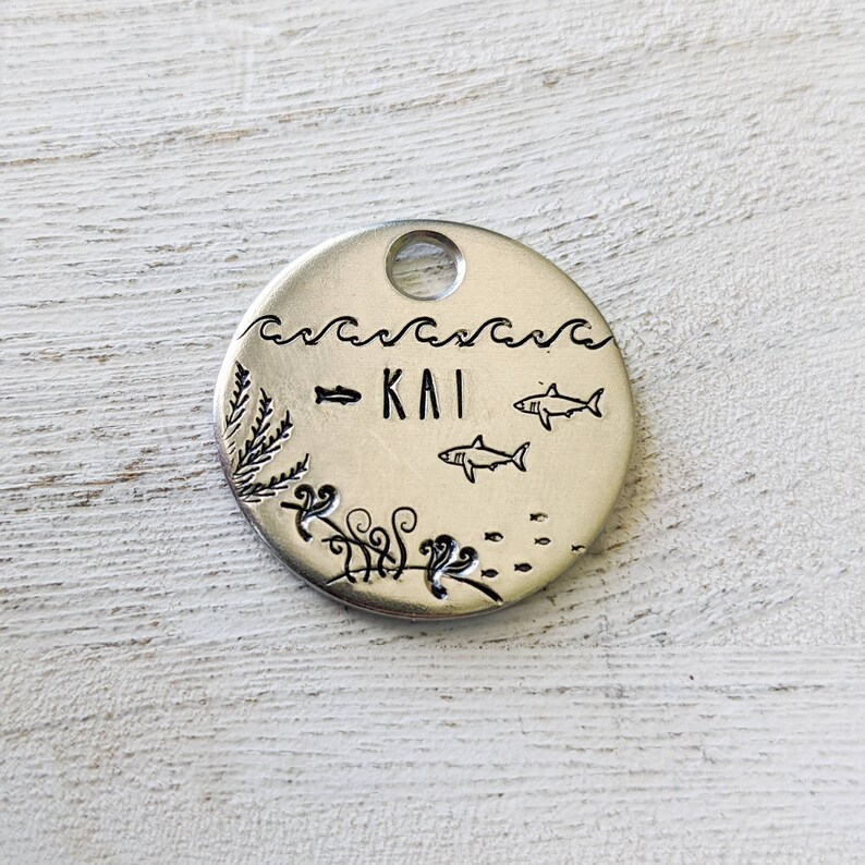 Jaws SMALL Pet ID Tag Dog Tag for Dogs Pet Name Tag - Etsy