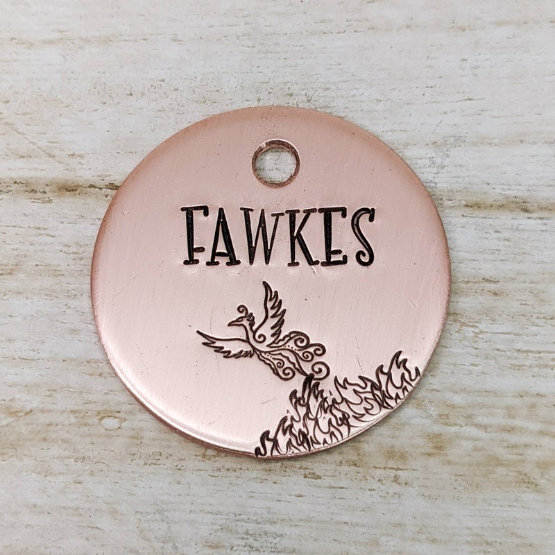 Flame Dog Tag - Etsy