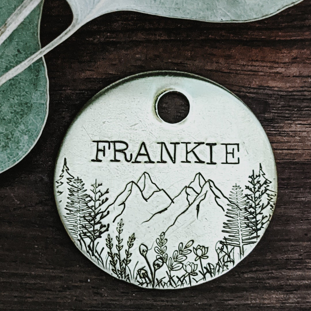 Mount Wilderness - Pet ID Tag - Dog Tag for Dogs - Pet Name Tag - Hand ...