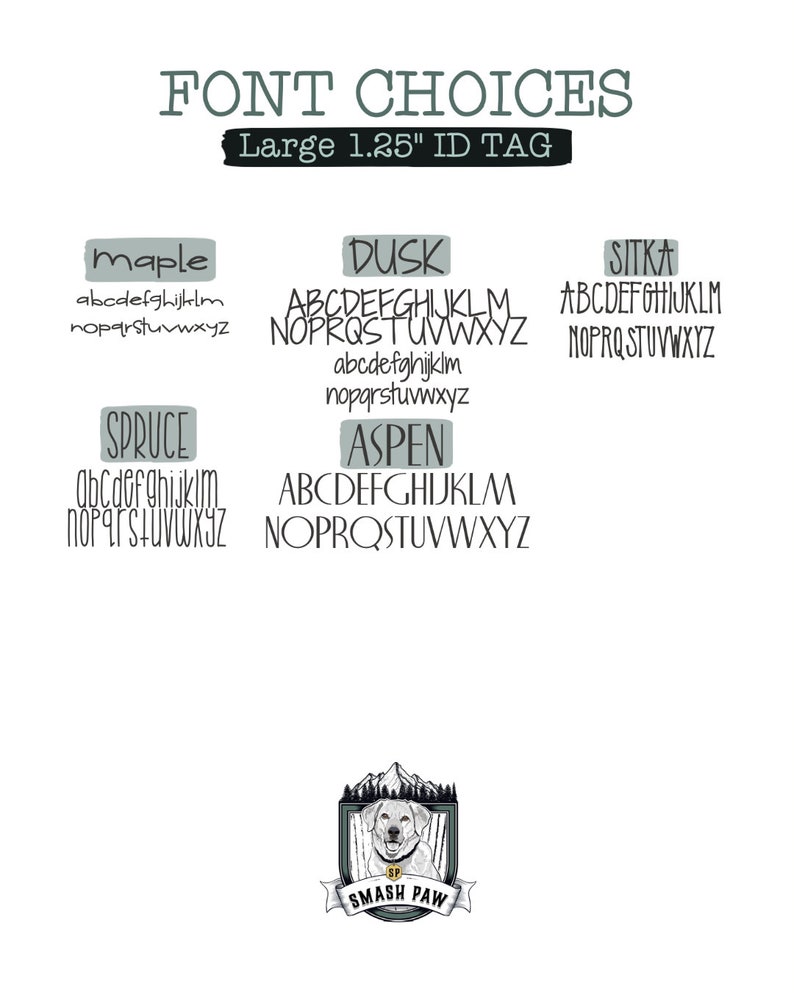 Forest Pet ID Tag Dog Tag for Dogs Pet Name Tag Hand - Etsy