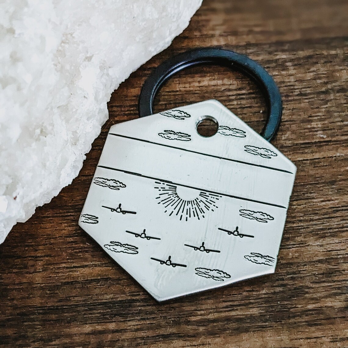 Pet ID Tag - Topgun - Dog Tag for Dogs - Pet Name Tag - Hand Stamped ...