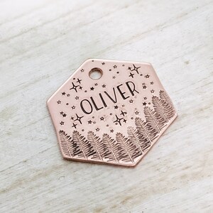 Starry Night - Pet ID Tag - Dog Tag for Dogs - Pet Name Tag - Hand ...