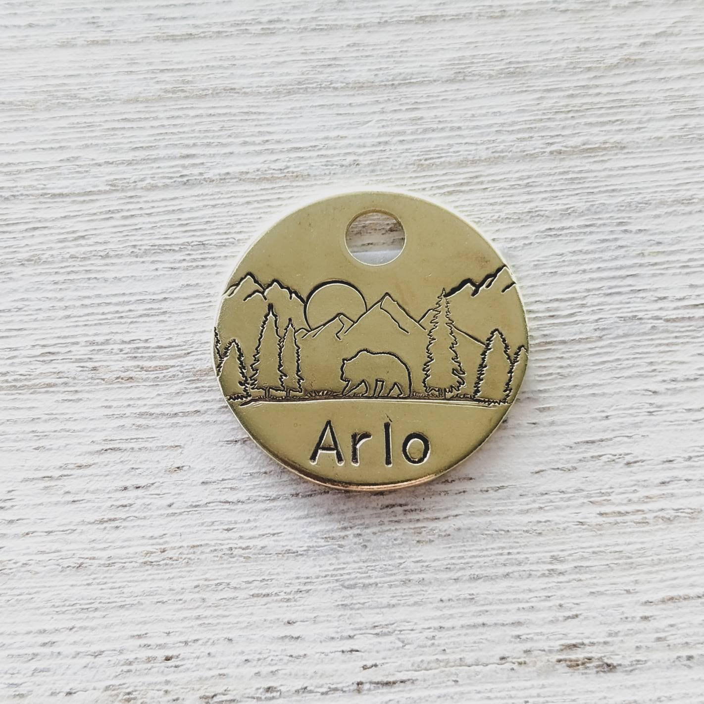 Rocky Mountains SMALL - Pet ID Tag - Dog Tag for Dogs - Pet Name Tag ...