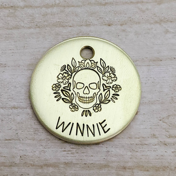 Skull Dog Tag - Etsy