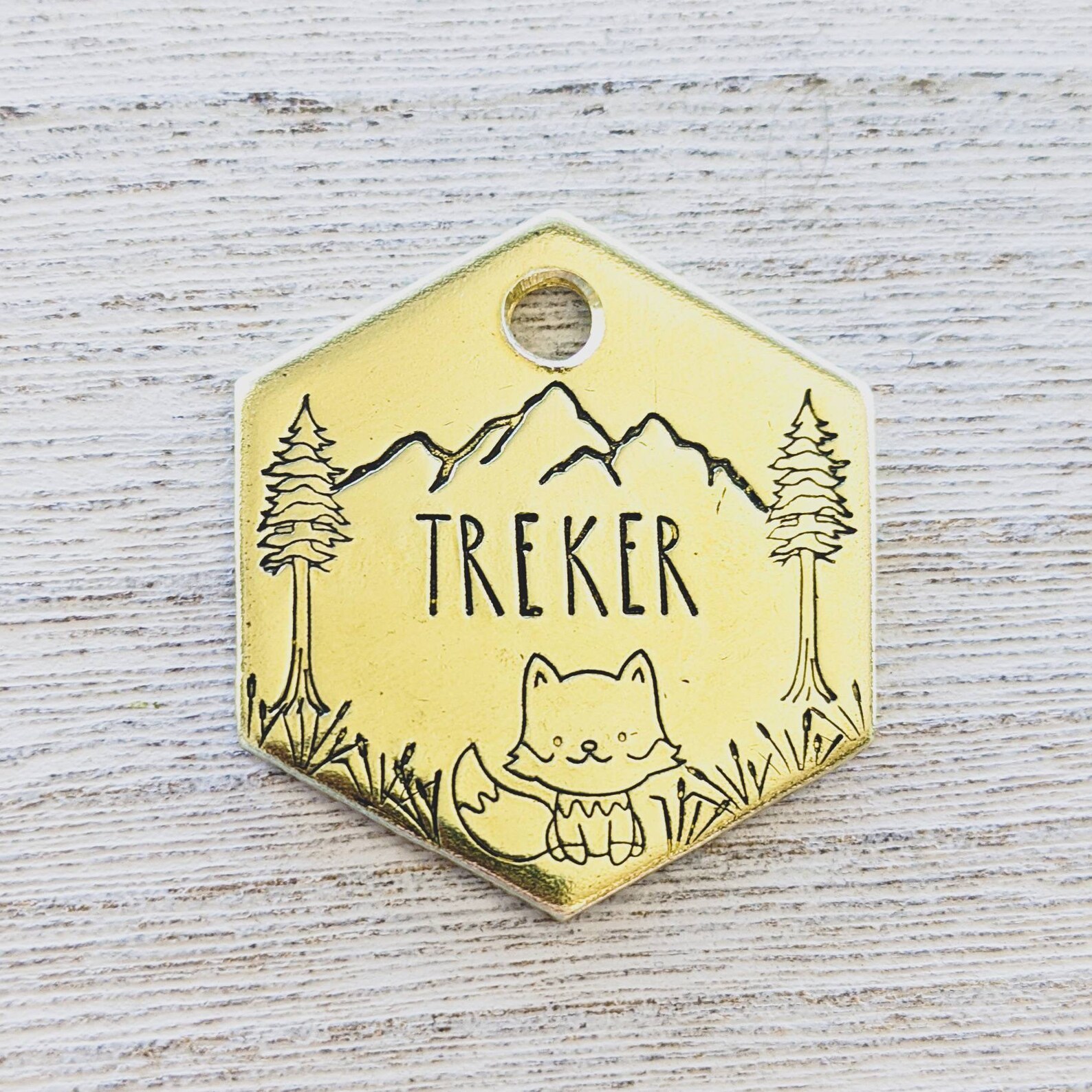 Foxy - Pet ID Tag - Dog Tag for Dogs - Pet Name Tag - Hand Stamped ...