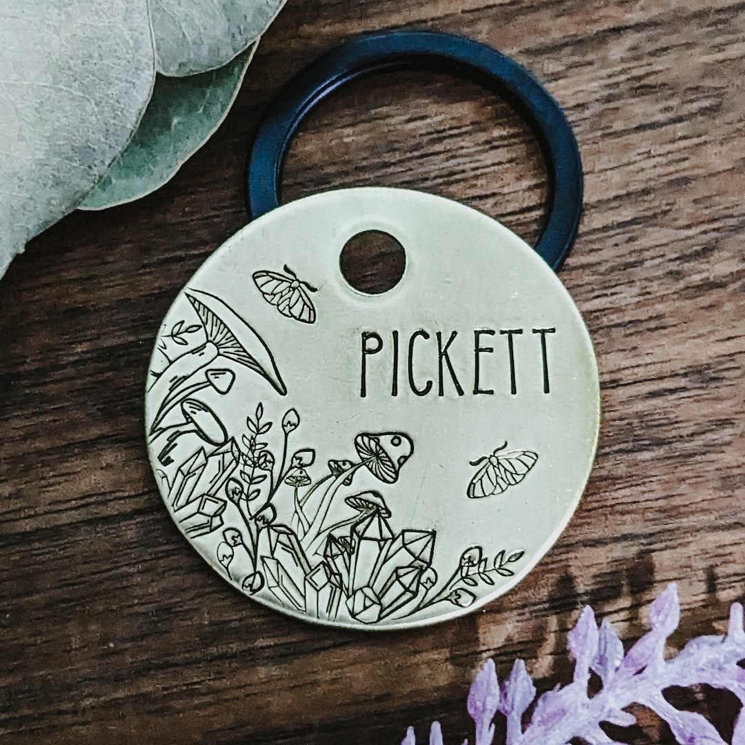 Pet ID Tag - Mystical Forest Floor - Dog Tag for Dogs - Pet Name Tag ...