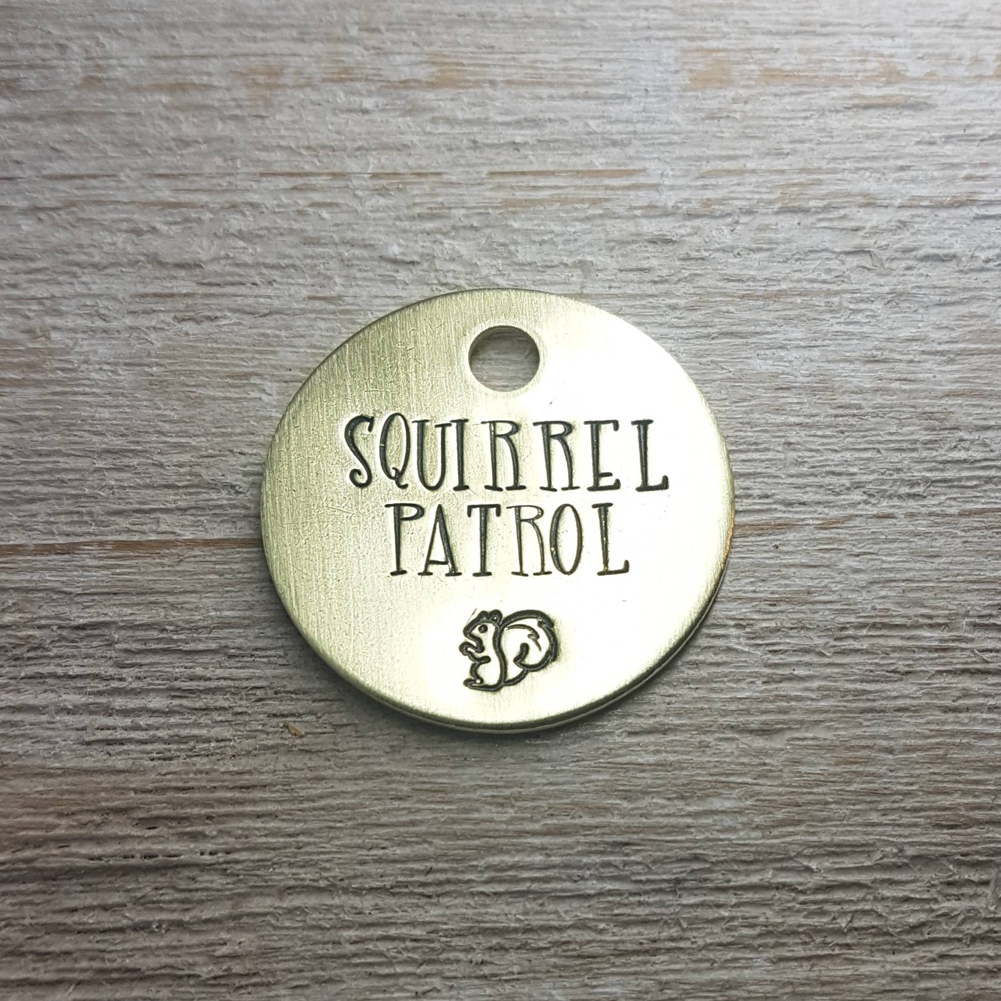 Squirrel Patrol Pet ID Tag Dog Tag for Dogs Pet Name Tag - Etsy