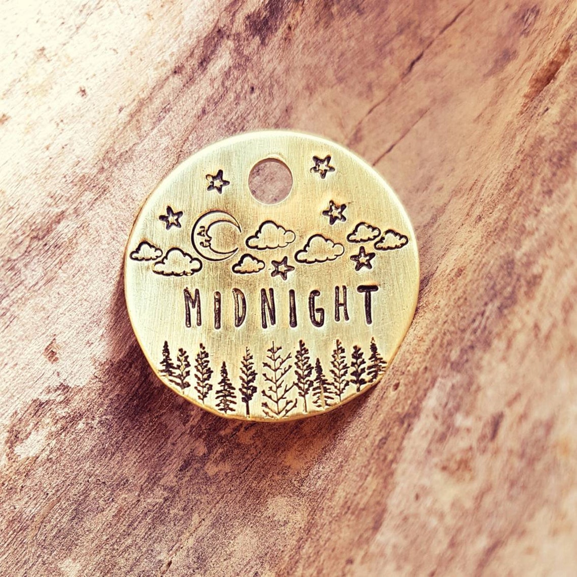 Starry Night Pet ID Tag Dog Tag for Dogs Pet Name Tag - Etsy