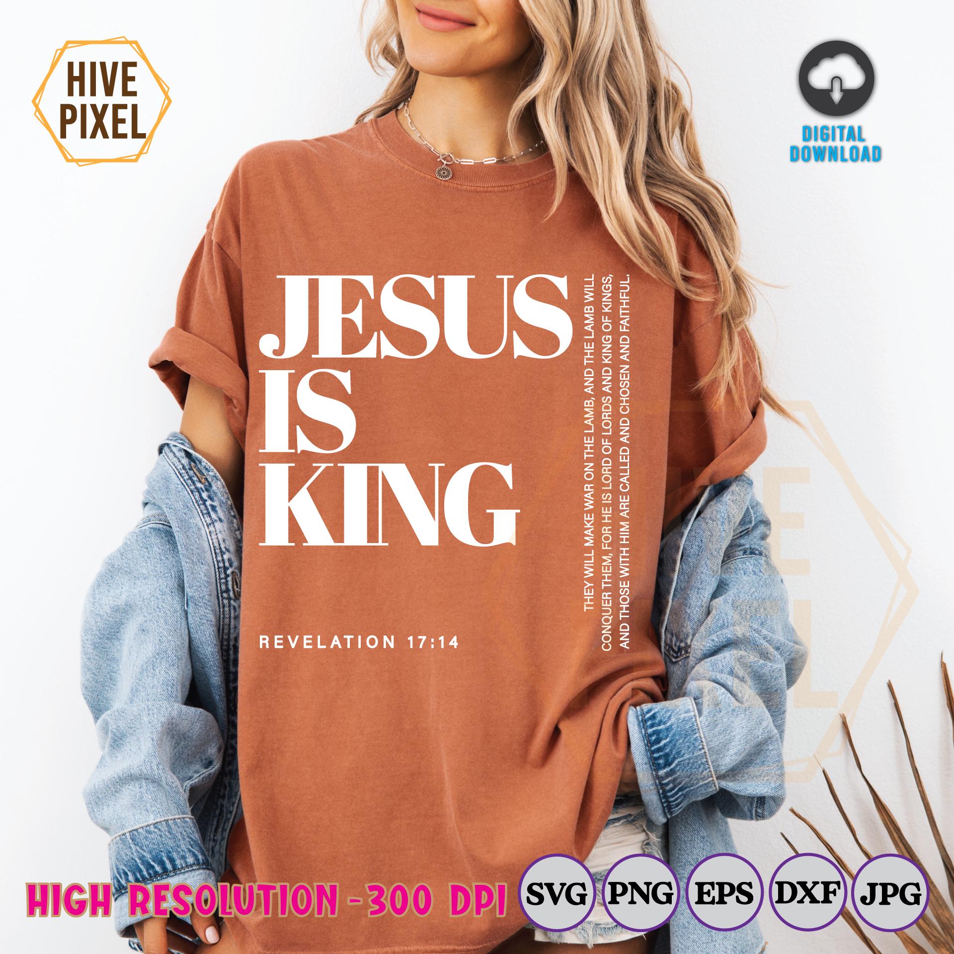 Jesus is King Svg Png, Christian Bible Verse Svg for Cricut,christian ...
