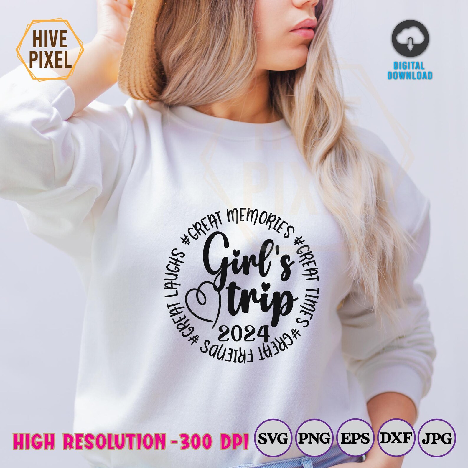 Girl's Trip 2024 Svg, Girl's Weekend 2024 Svg, Great Times, Great Memories Svg File Cricut, Cut ...