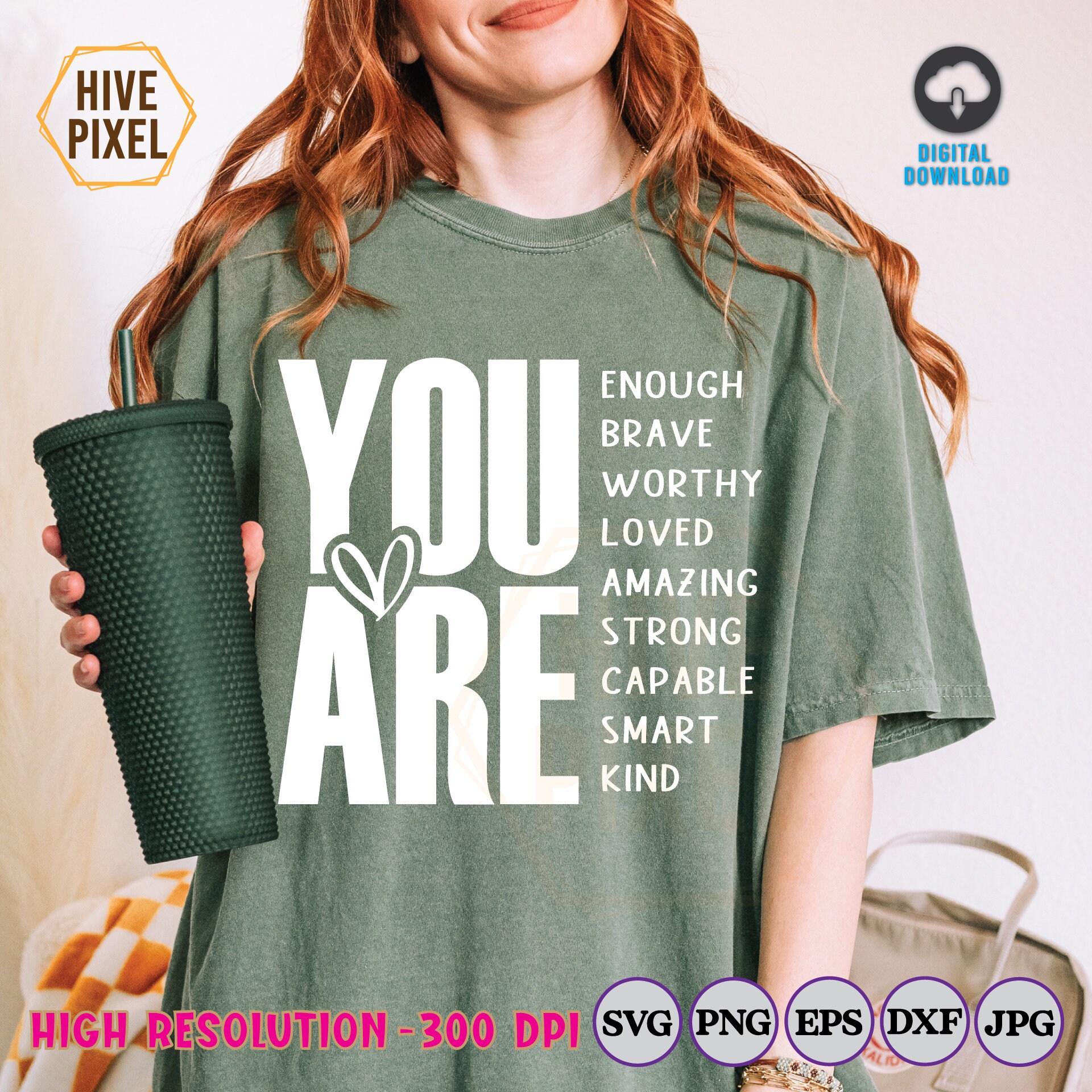 You Are Svg, Inspirational Svg, Affirmation Svg, Self Worth Svg, Self ...