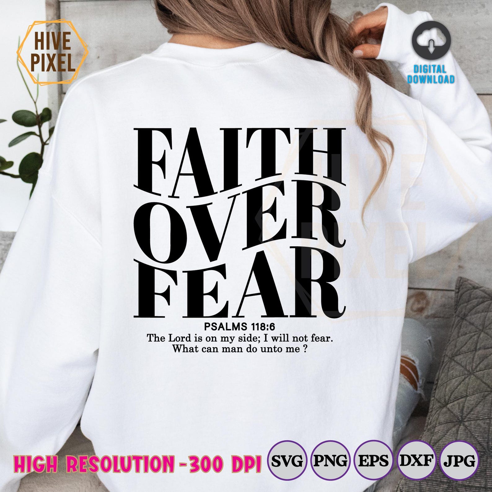 Faith Over Fear Svg – Faith Svg – Faith Png – Psalms Svg – Wavy Svg ...