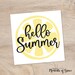 Lemon Slice Hello Summer Printable Wall Art Summer Farmhouse - Etsy