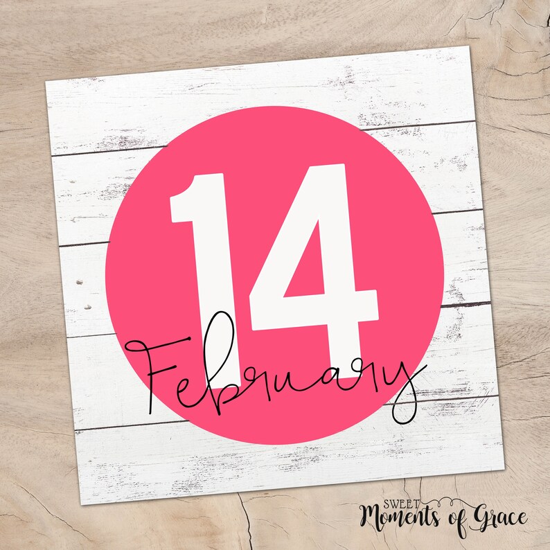 Hot Pink February 14th Farmhouse Style Valentine's Day - Etsy