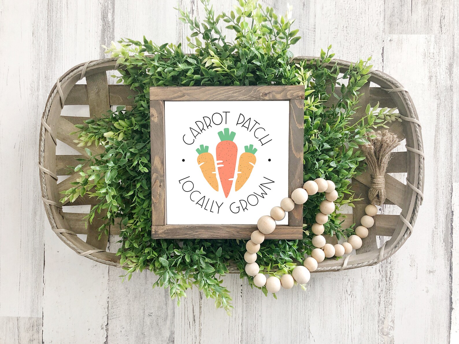 Carrot Patch Locally Grown Printable Wall Art Summer Farm | Etsy