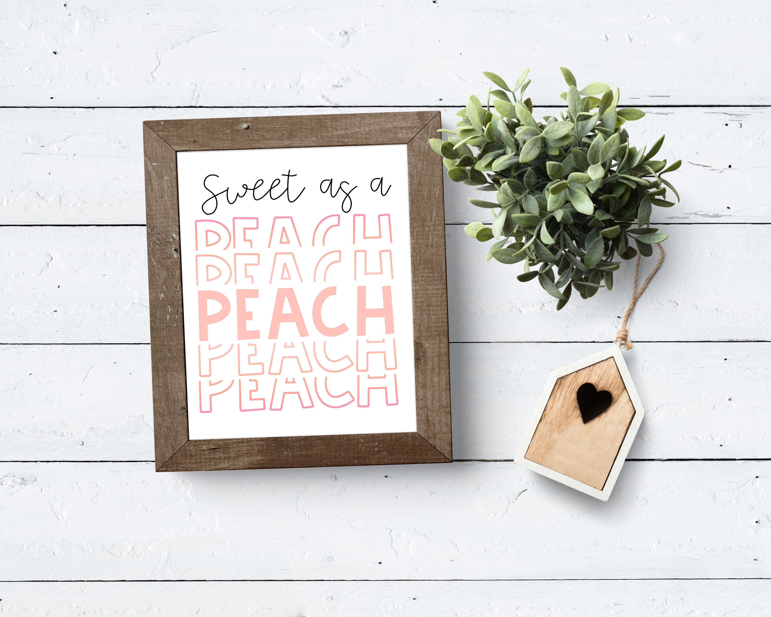 Sweet as a Peach Printable Wall Art Peach Tier Tray | Etsy
