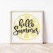 Lemon Slice Hello Summer Printable Wall Art Summer Farmhouse - Etsy