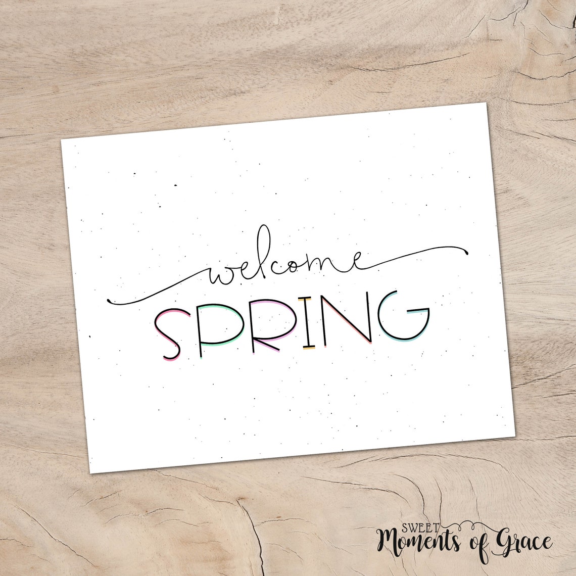Welcome Spring Printable Wall Art Spring Home Decor | Etsy