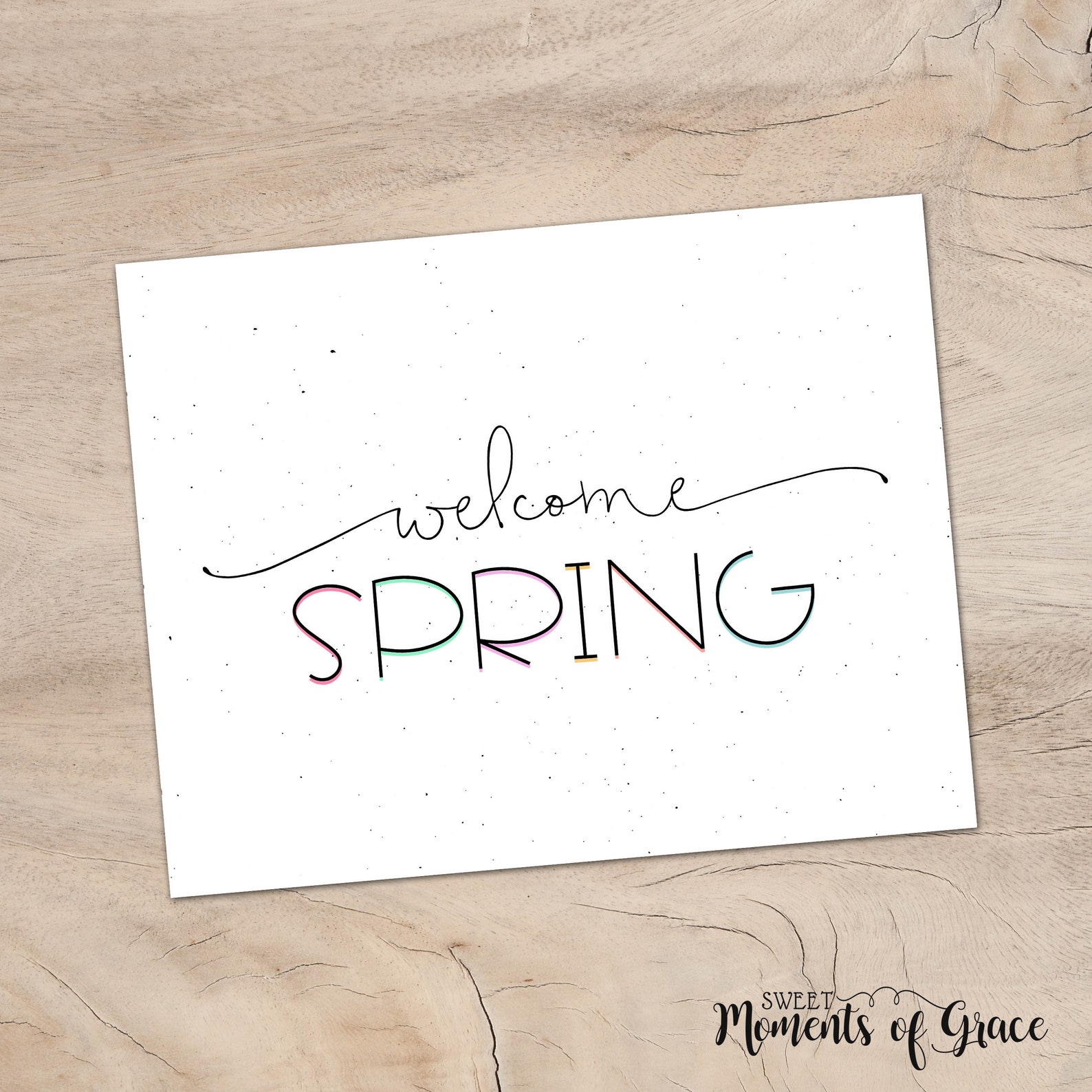 Welcome Spring Printable Wall Art Spring Home Decor | Etsy