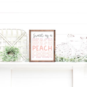Sweet as a Peach Printable Wall Art, Peach Tier Tray Decoration ...