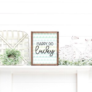 Happy Go Lucky Saint Patrick's Day Printable Wall Art W/ - Etsy