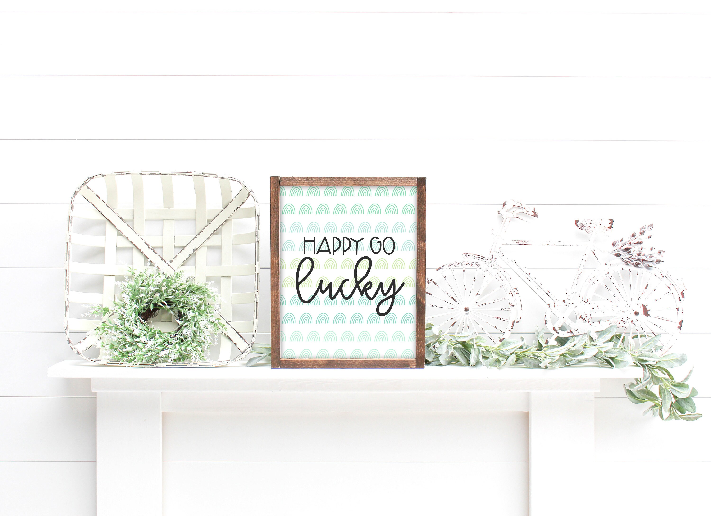 Happy Go Lucky Saint Patrick's Day Printable Wall Art W/ | Etsy