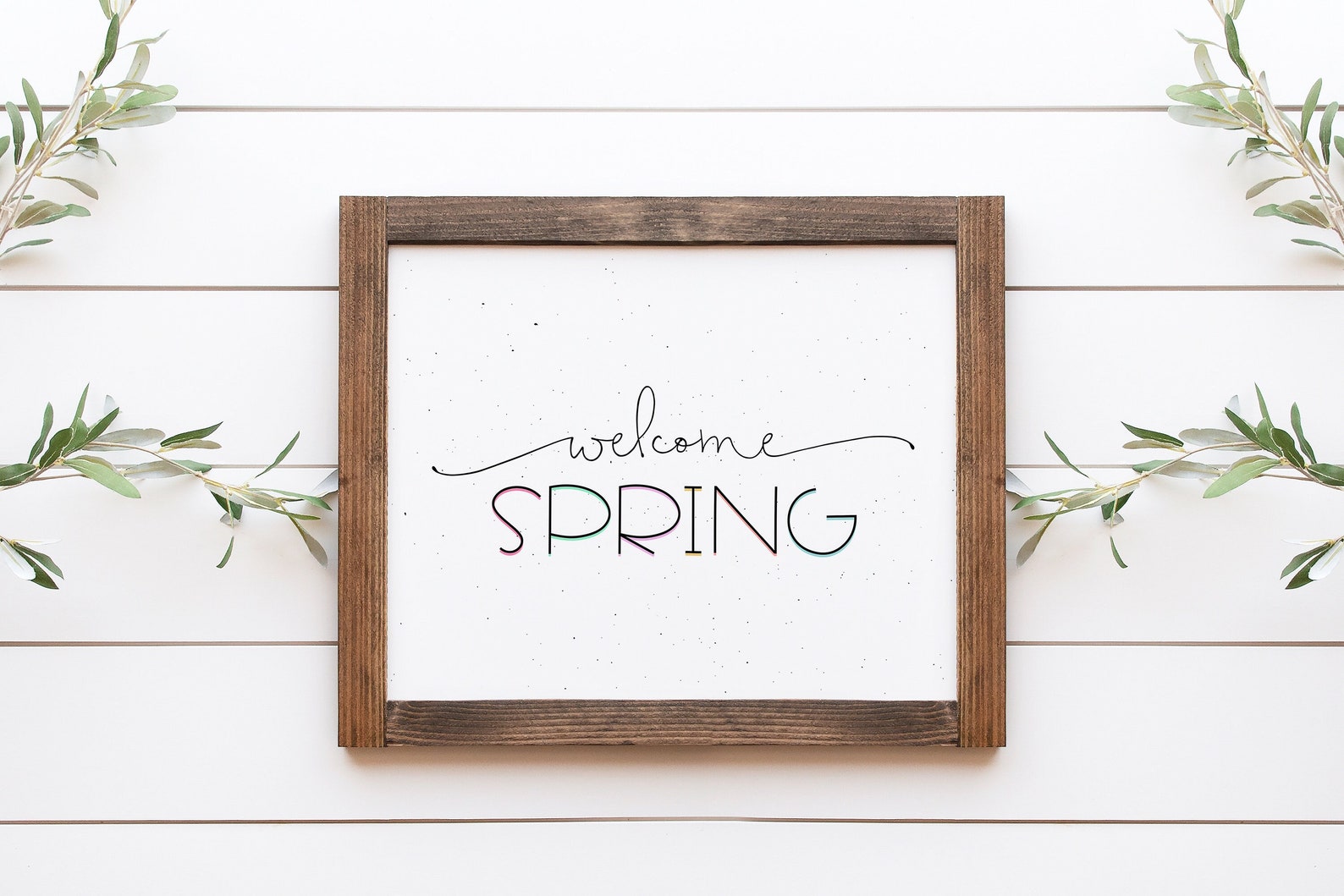 Welcome Spring Printable Wall Art Spring Home Decor | Etsy