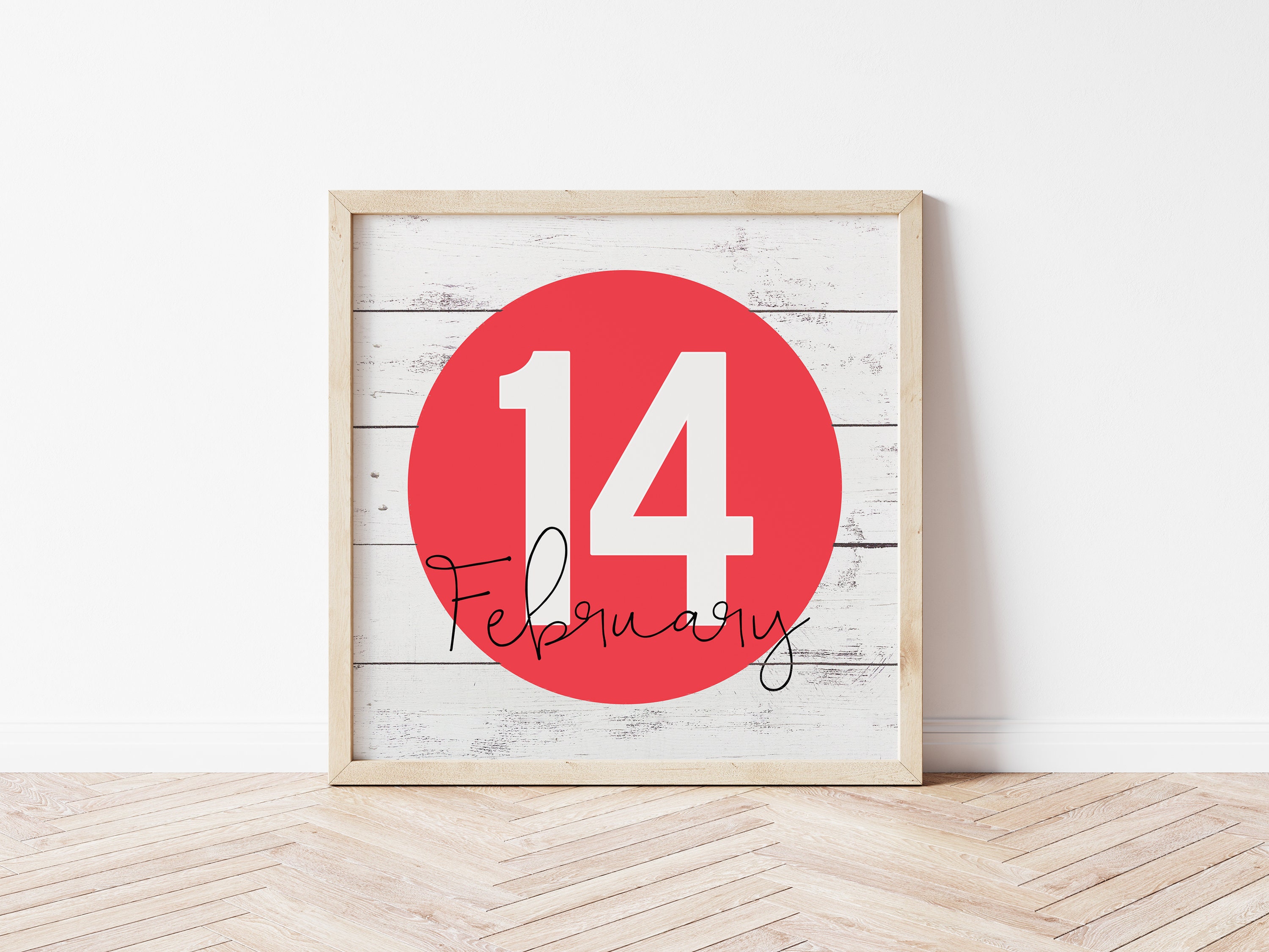 Rustic Red February 14th Valentine's Day Printable Sign W/ - Etsy