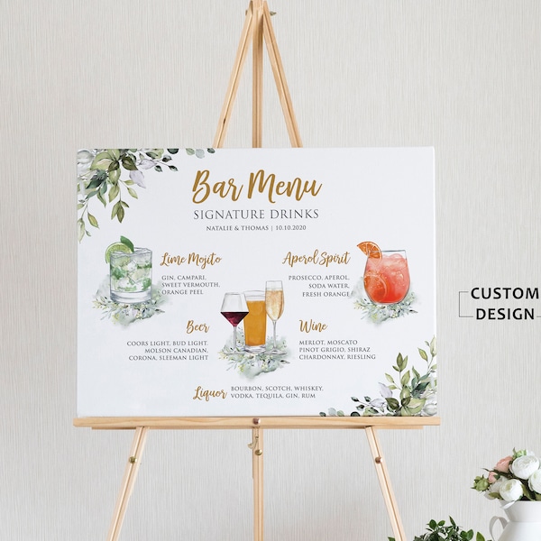 Wedding Bar Sign - Etsy