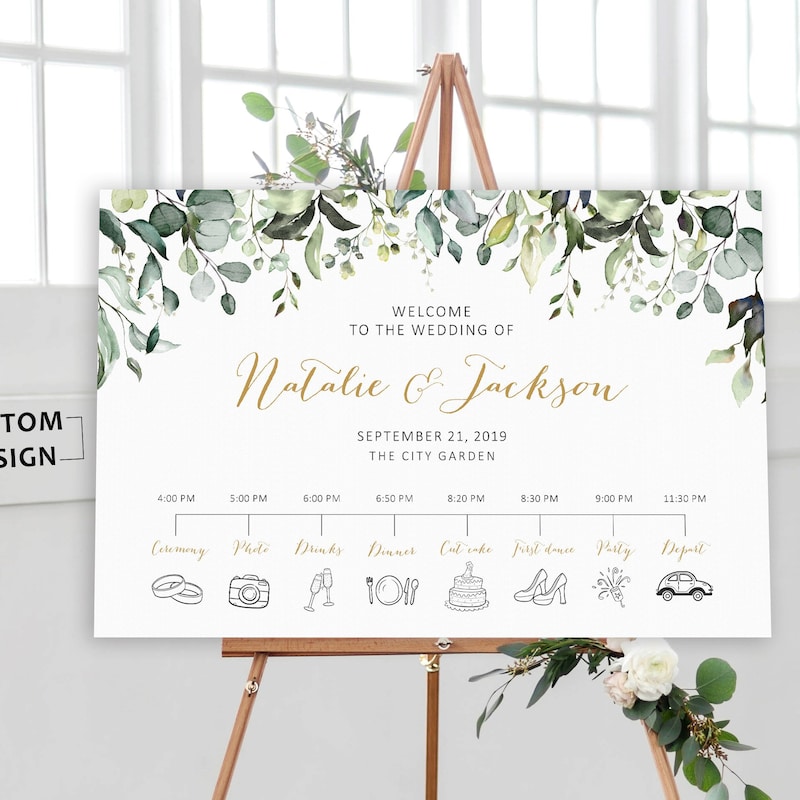 Wedding Timeline Sign - Etsy